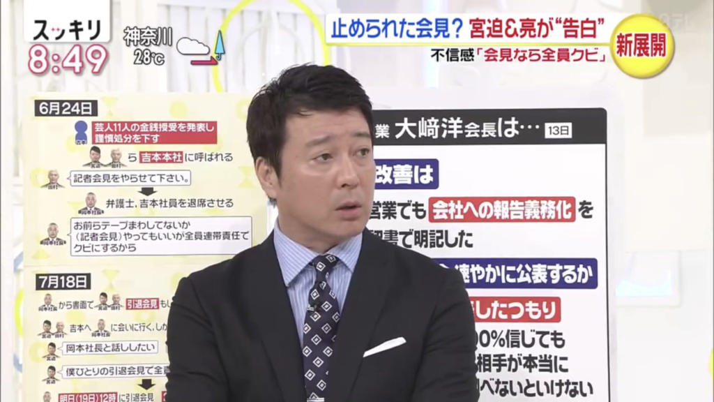 加藤浩次が今日のスッキリで吉本を引退宣言今後は事務所設立でコンビ復活 